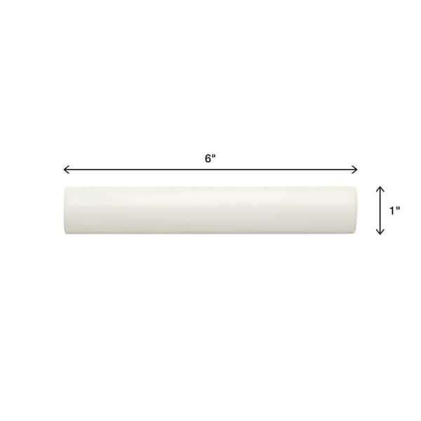 Restore Bright White 1 in. x 6 in. Glazed Ceramic Quarter Round Trim T ...