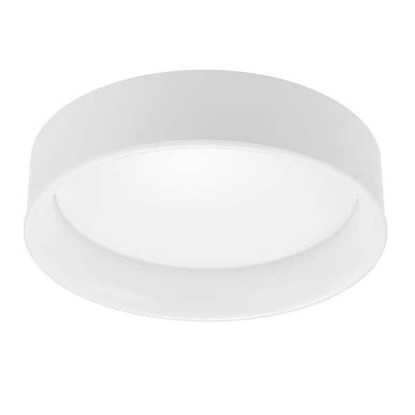 Flexinstall Cove 10 in. White Integrated LED Recessed Ceiling Light wi ...