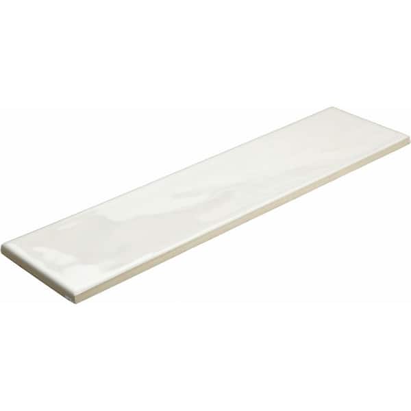 LuxeCraft White 3 in. x 12 in. Glazed Ceramic Subway Wall Tile (0.25 s ...