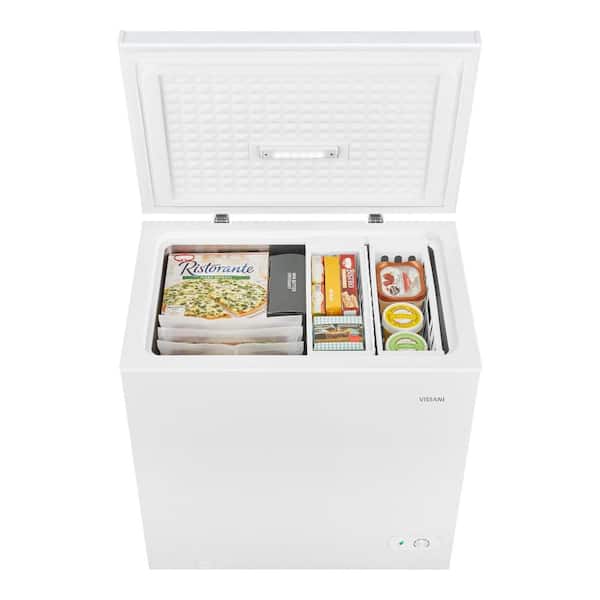 7.0 cu. ft. Manual Defrost Chest Freezer with LED Light in White Garag ...